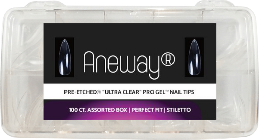 PRE-ETCHED® PRO GEL TIPS™ | ALMOND STILETTO | EXTENSION NAIL KIT ...